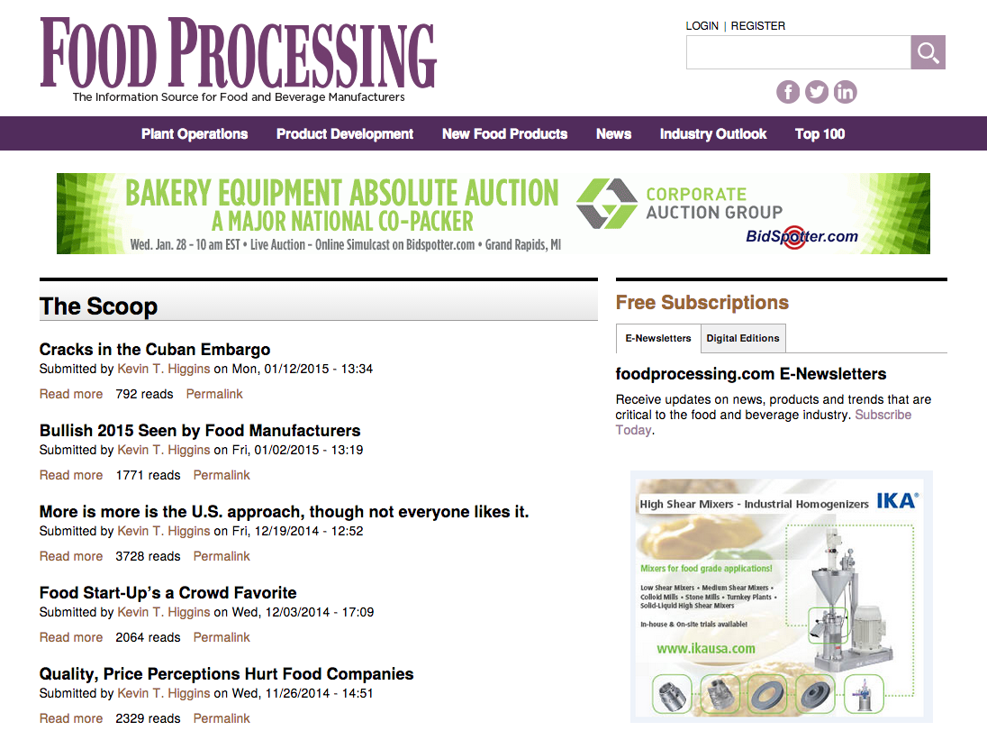 8 Great Food & Beverage Manufacturing Blogs You Should Read