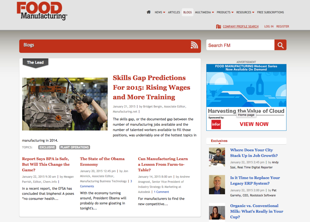 8 Great Food & Beverage Manufacturing Blogs You Should Read